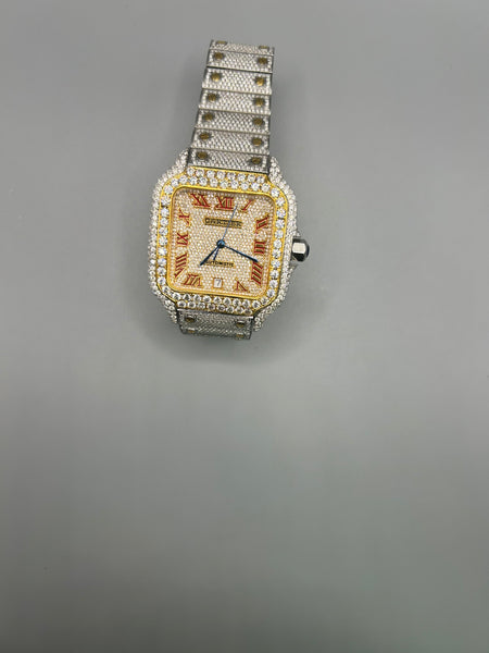 Moissanite lab grown diamonds watch Cartier – Malix Diamonds & Perfumes